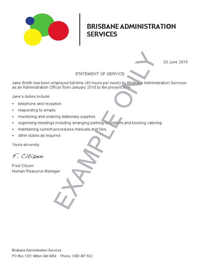 Statement of Employment | PDF