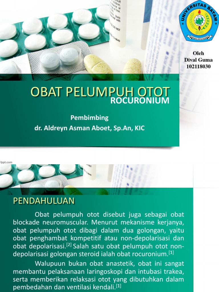 Rocuronium: Obat Pelumpuh Otot Efektif | PDF