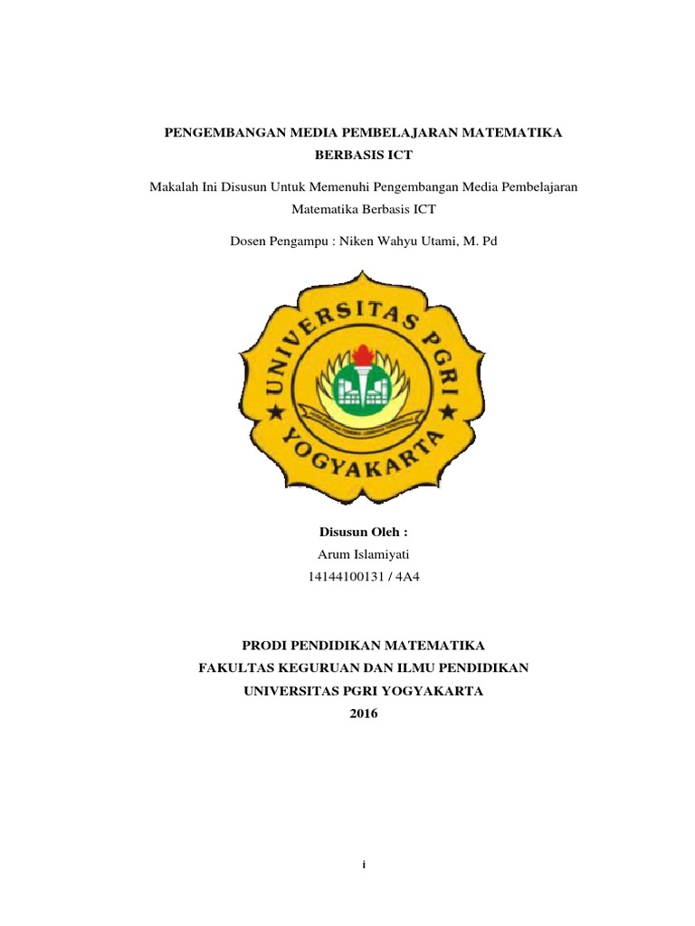Makalah Pengembangan Media Pembelajaran Matematika Berbasis Ict | PDF