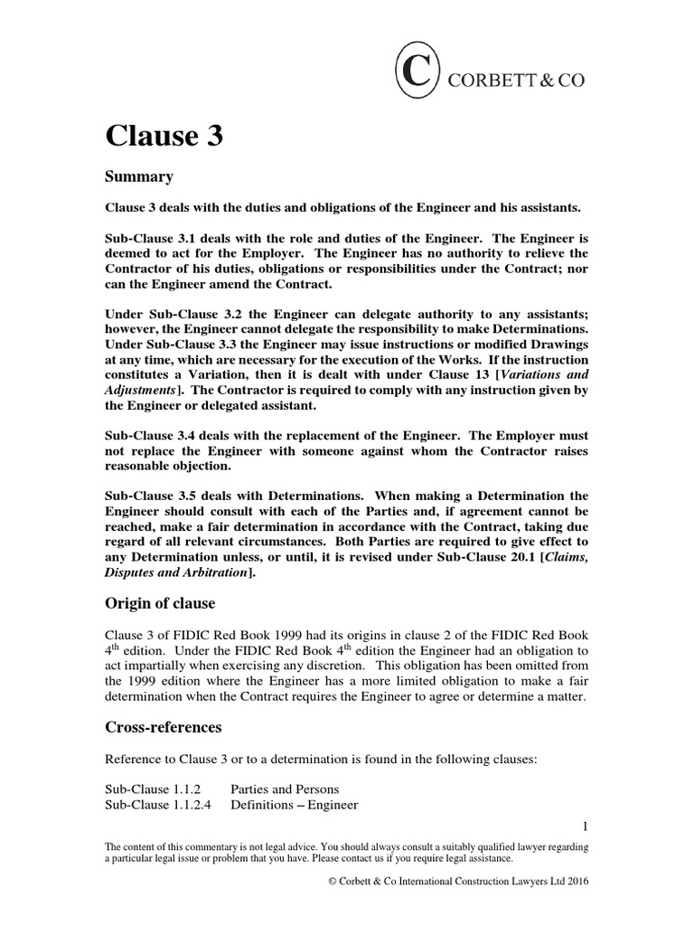 Clause 3: Adjustments) - The Contractor Is Required To Comply With Any ...