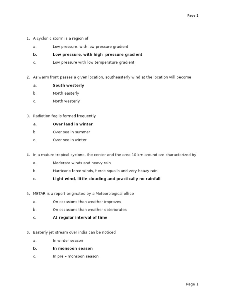 Meteorology Question Bank | PDF | Wound | Cloud Meteorology Question Bank | PDF | Wound | Cloud