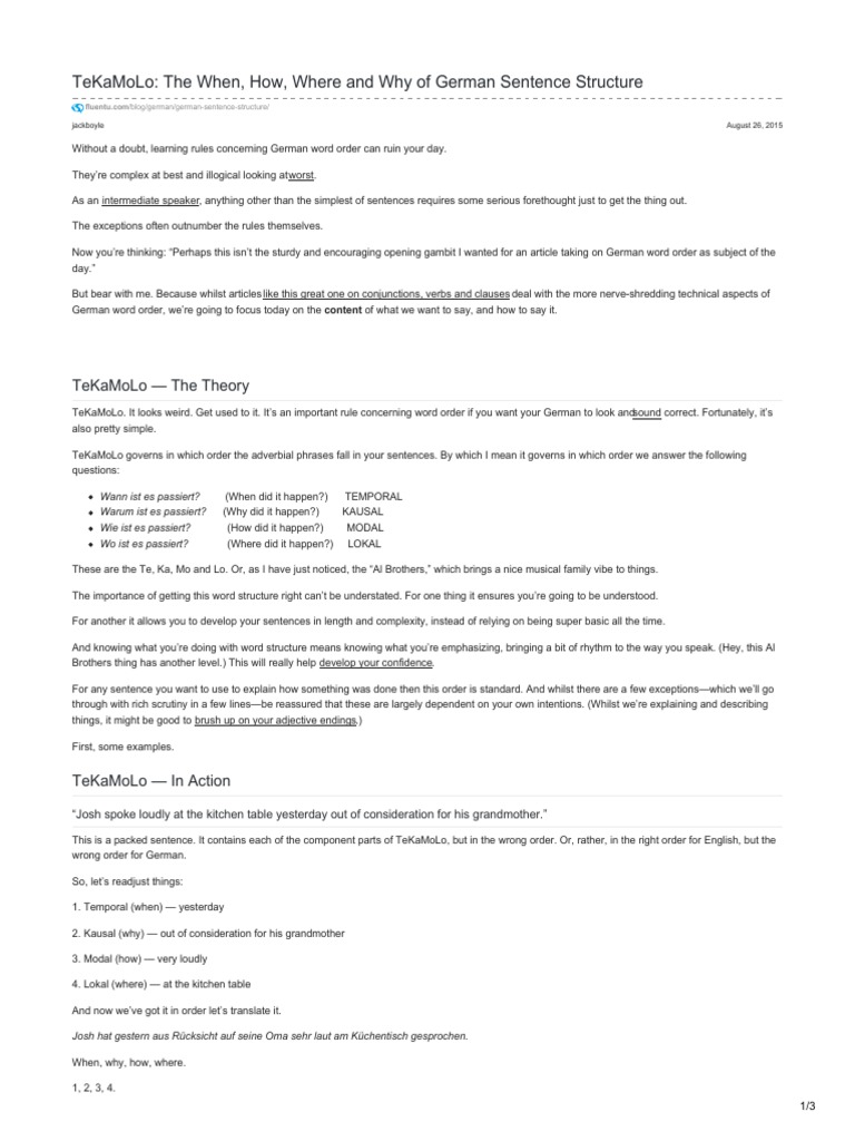 When Why and Where | PDF | Verb | Sentence (Linguistics)