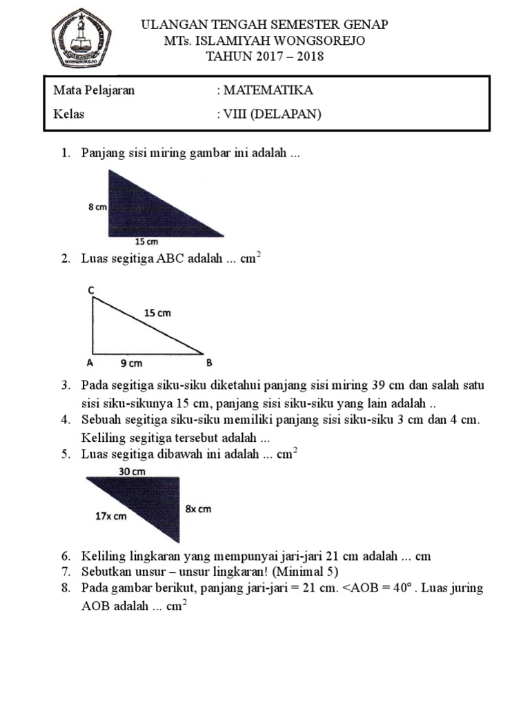 Matematika Kelas 8 | PDF