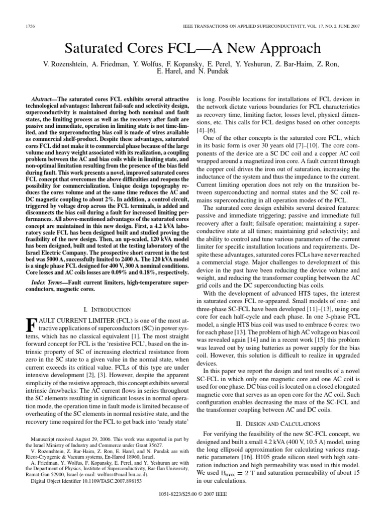 FCL, A New Approach | PDF | Inductor | Alternating Current