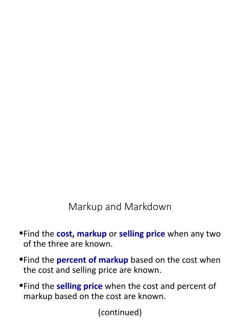 Markup | Download Free PDF | Markup Language | Prices