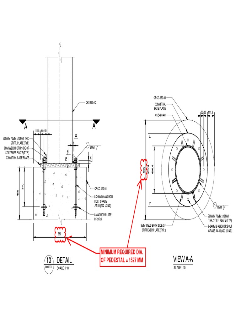 Base Plate DWG | Download Free PDF | Nature