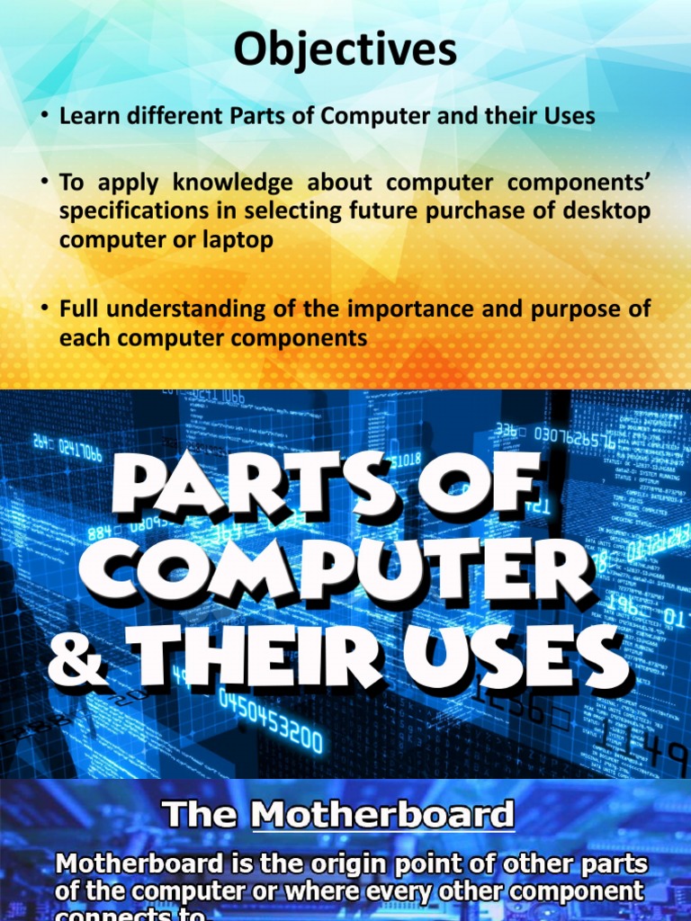 Computer Parts and Their Uses | PDF