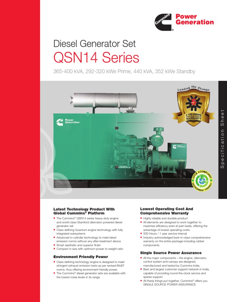 Diesel Generator Set PDF | PDF | Diesel Engine | Turbocharger