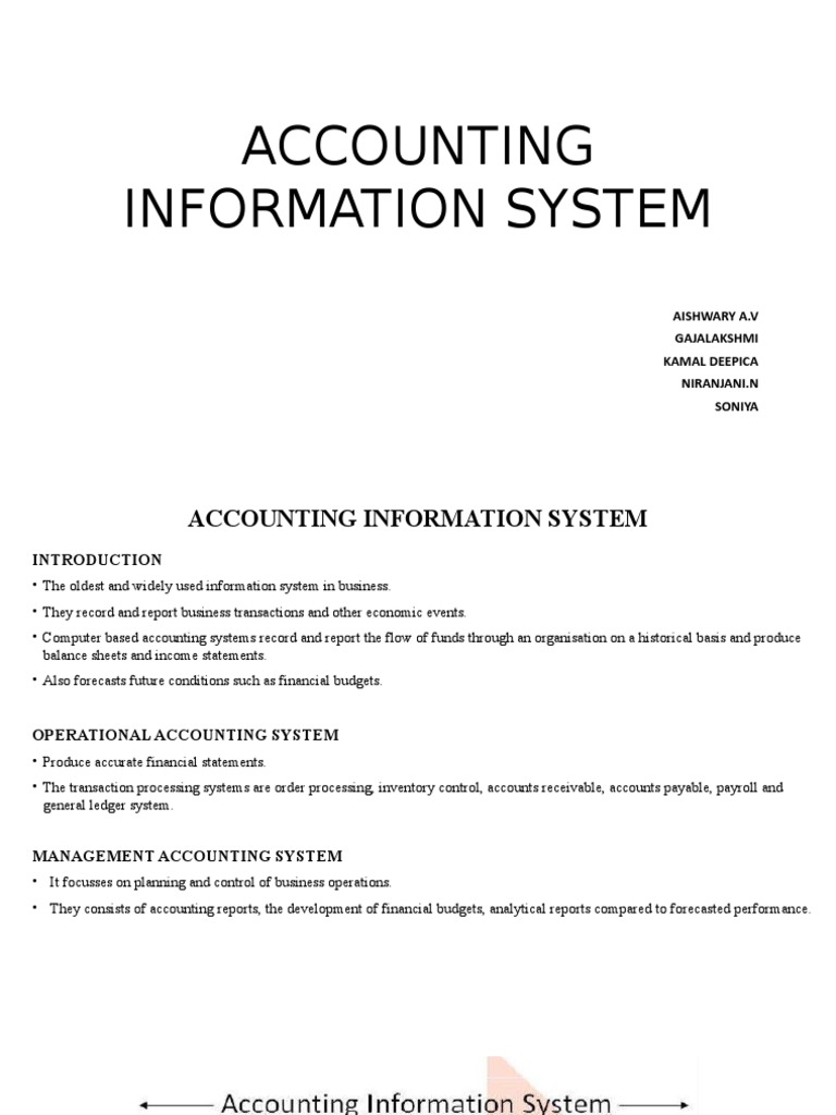 Accounting Information System | PDF | Information System | Accounts Payable