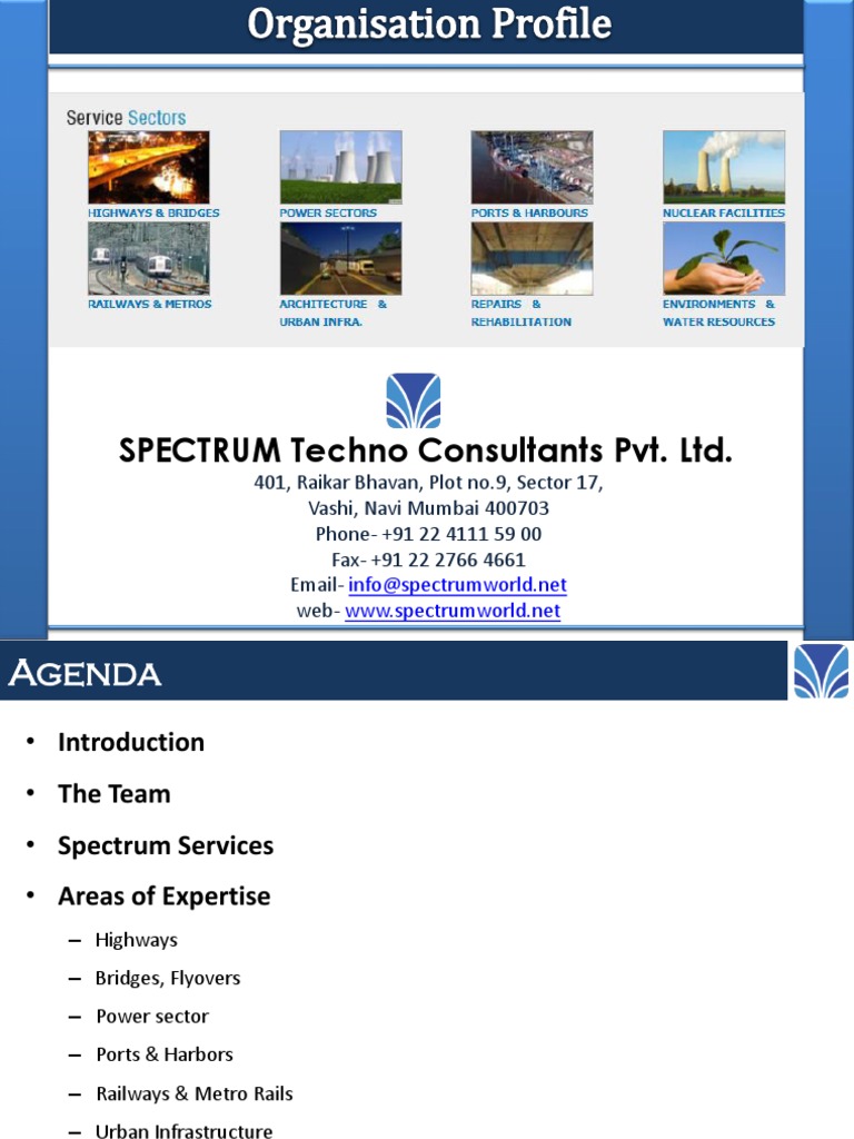 Spectrum Organisation Profile-Pictorial | PDF | Transportation ...
