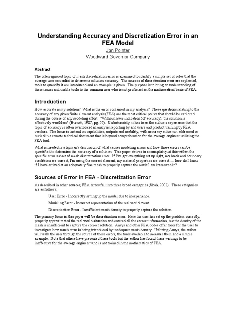 090528-Understanding Accuracy and Discretization Error in An FEA Model ...