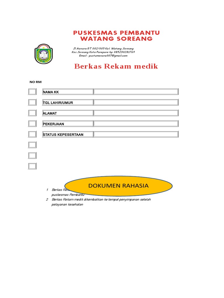 Rekam Medik Pustu | PDF | Kesehatan Holistik