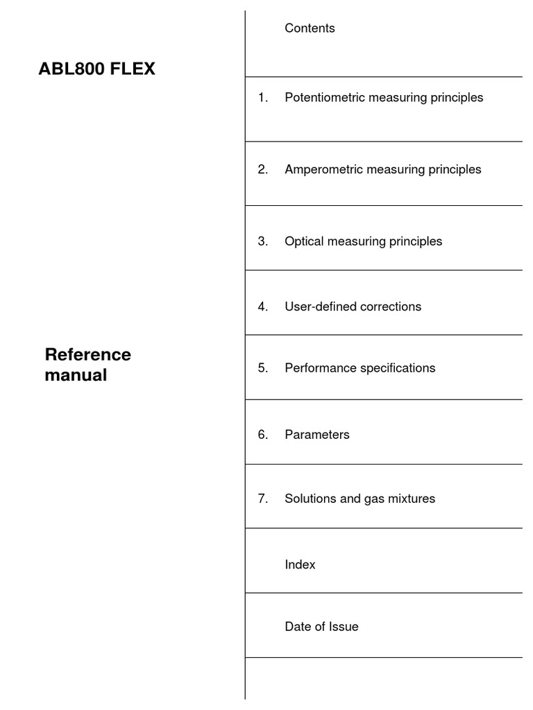 ABL 800 Referansemanual | PDF | Ph | Calibration