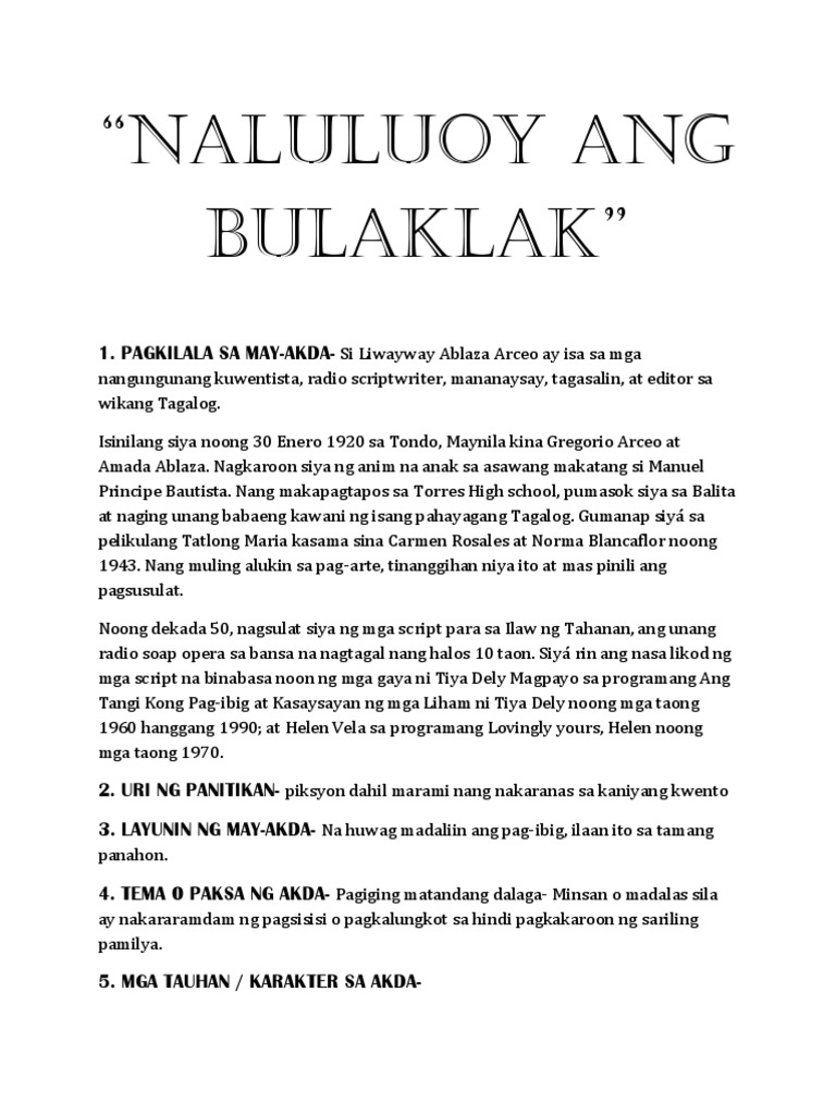 Naluluoy Ang Bulaklak | PDF