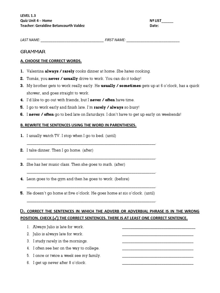 Quiz 4 | PDF | Language Mechanics | Syntactic Relationships