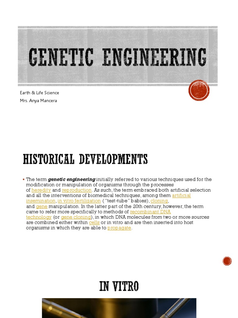 Genetic Engineering | PDF | Genetic Engineering | Molecular Cloning