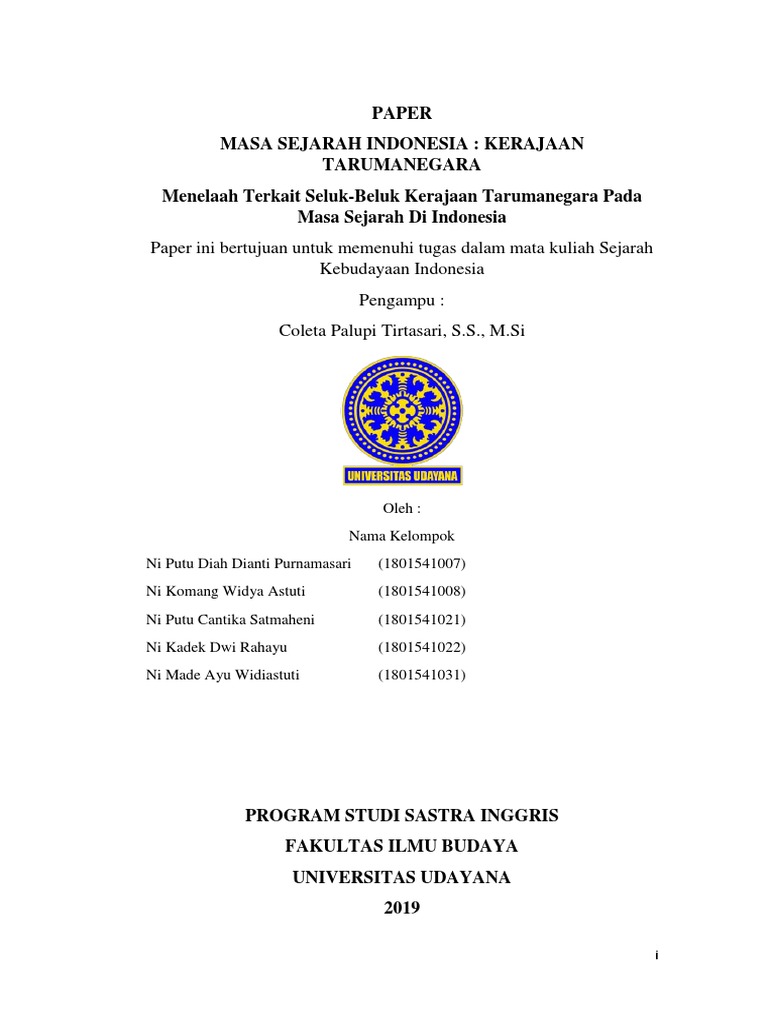 PAPER Sejarah Indonesia | PDF
