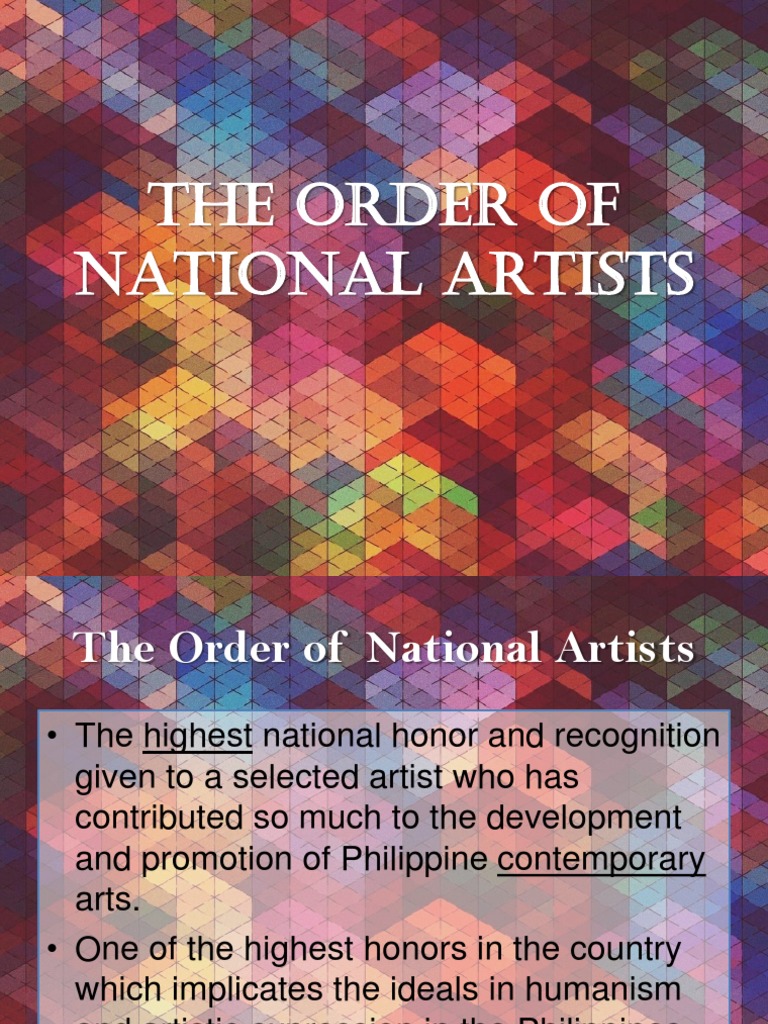 The Order of National Artists | PDF | Philippines