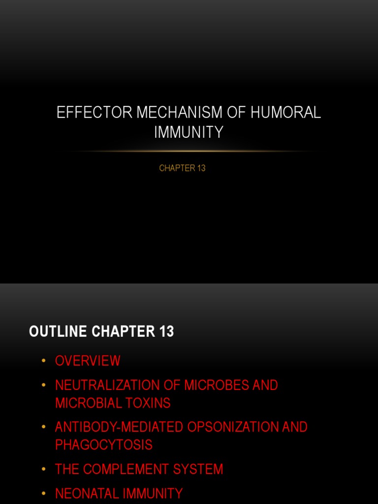 Effector Mechanism of Humoral Immunity | PDF | Complement System | Antibody Effector Mechanism of Humoral Immunity | PDF | Complement System | Antibody