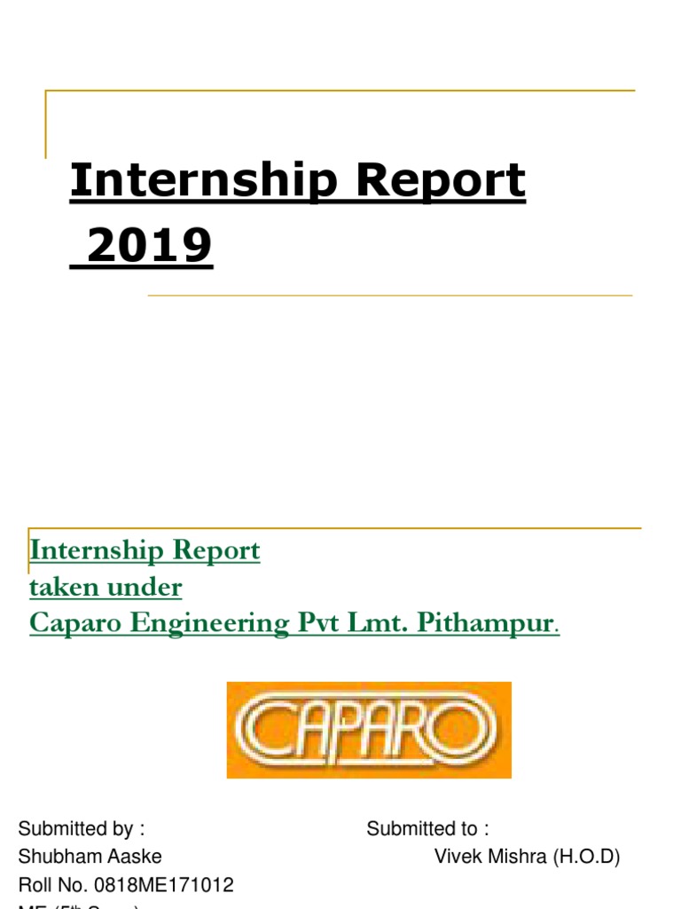 Caparo Engineering Internship Report | PDF | Sheet Metal | Machining