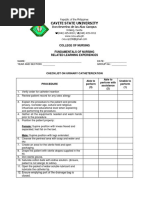 Foley Catheter Insertion Checklist | PDF | Catheter