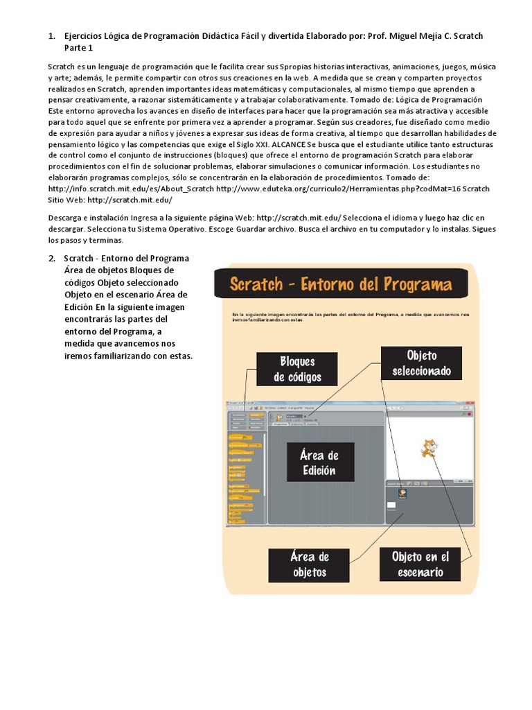 Intro A La Programacion Con Scratch | Descargar gratis PDF | Scratch (lenguaje de programación ...