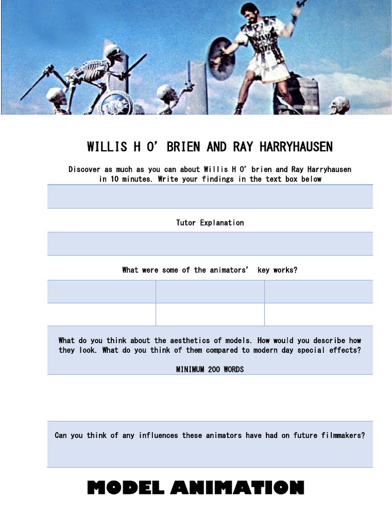 Model Animation Handout | PDF