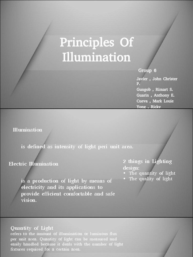 Principles of Illumination Explained | PDF