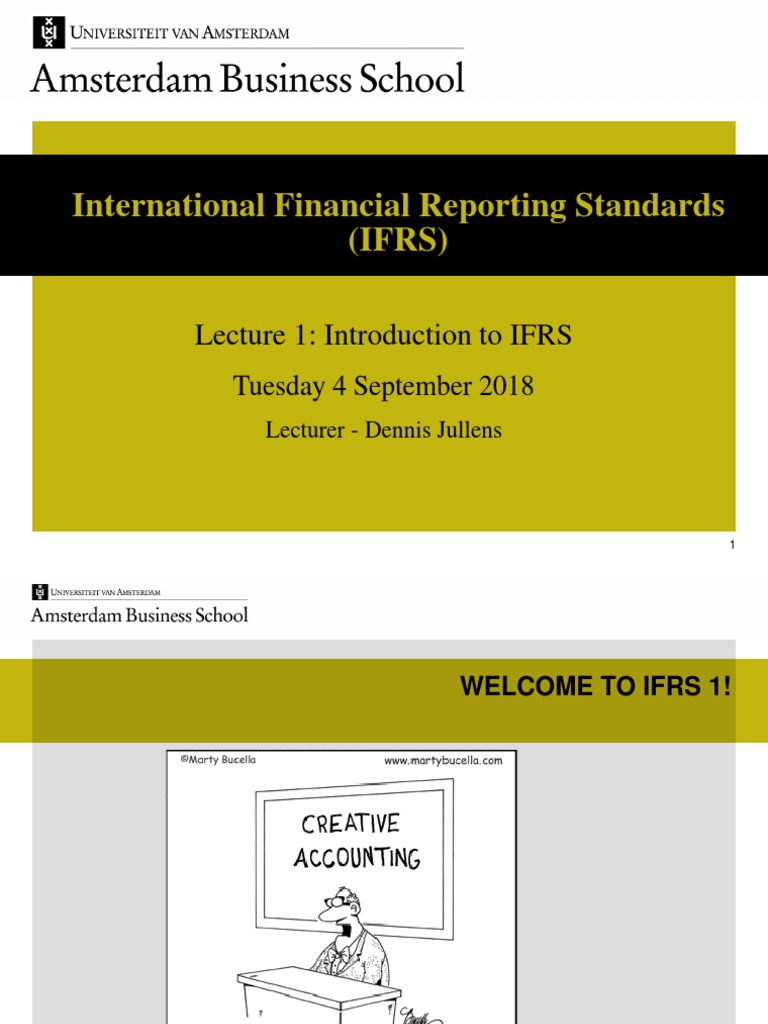 Lecture 1 Introduction To IFRS | PDF | International Financial ...