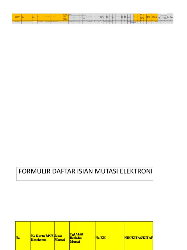 Master - Format 37 - Untuk Data Mutasi Atau Edit Data Peserta | PDF