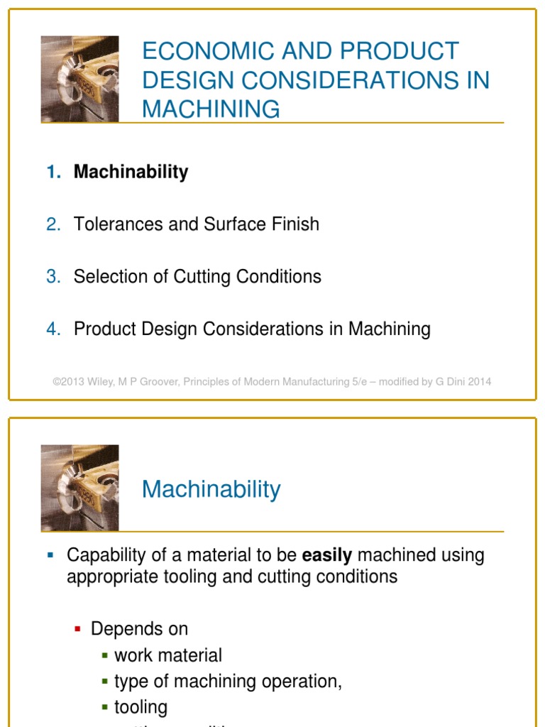 TM20 - Economic and Product Design Considerations in Machining PDF ...