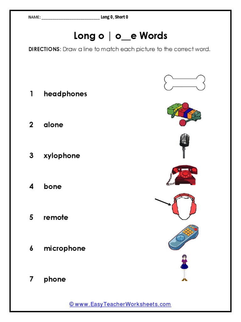 Long o - e Words | PDF