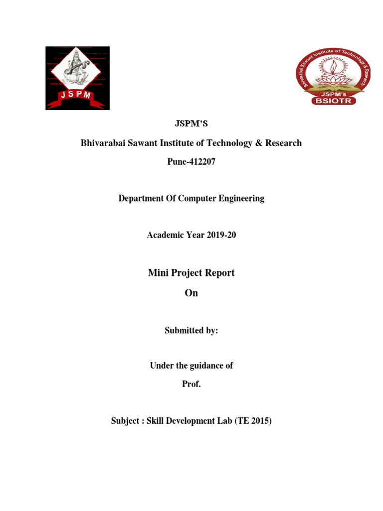 SDL - Mini - Report Format | PDF | Digital Technology | Computer ...
