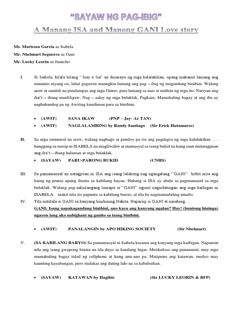 A Manang ISA at Manong GANI Love Story | PDF