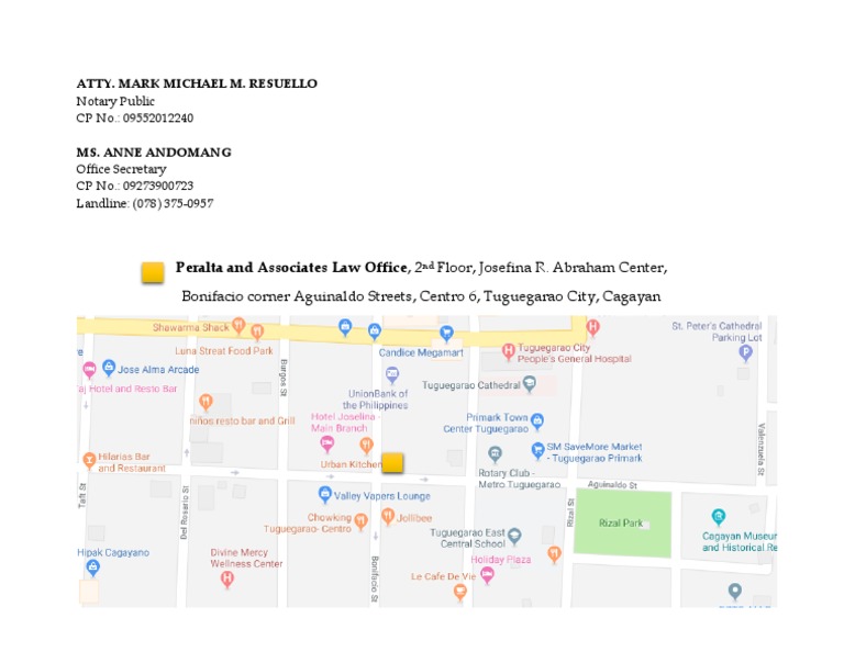 Sketch Address - Peralta Law | PDF