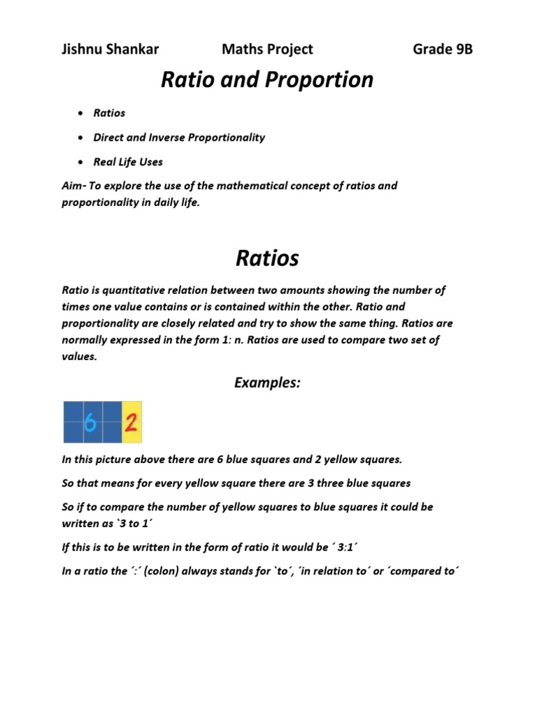 Exploring Ratios, Proportionality, and Their Real-Life Applications ...