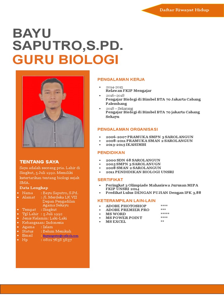 CV Bayu Saputro | PDF