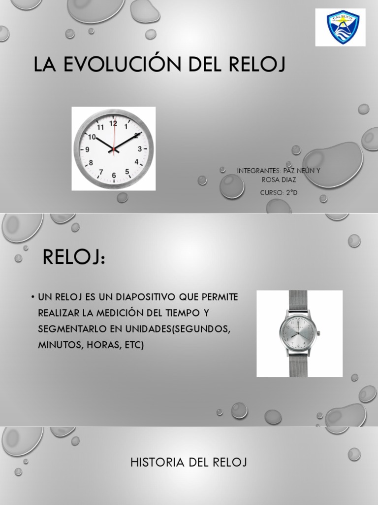 La Evolución Del Reloj 2°d | PDF | Ciencia y matemáticas