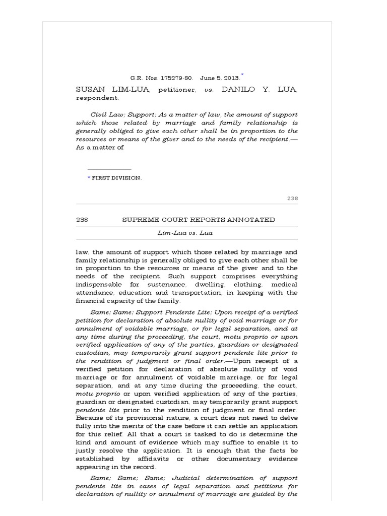 F. Lim-Lua v. Lua | PDF | Annulment | Marriage