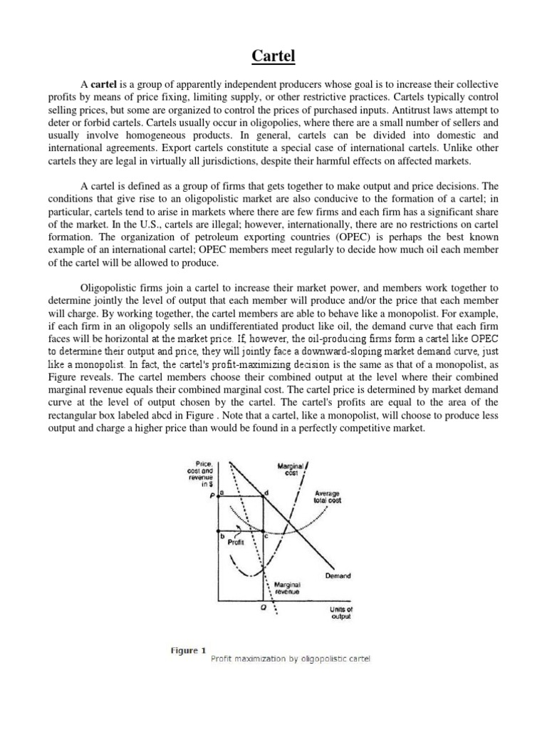 Understanding Cartels: Formation, Strategies, Failures and Impact | PDF ...