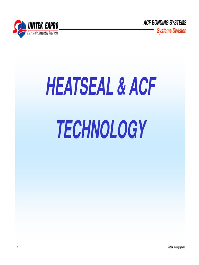 Heatseal & Acf Heatseal & Acf Technology Technology Technology Technology | PDF | Printed ...