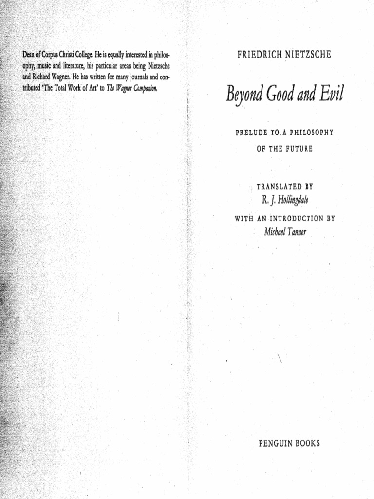 Nietzsche, Beyond Good and Evil, Prejudices of The Philosophers ...