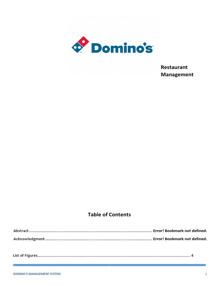Restaurant Management System Documentation | Download Free PDF | Ibm ...