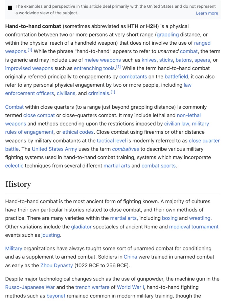 Hand To Hand Combat Pdf Pdf Violent Conflict Military