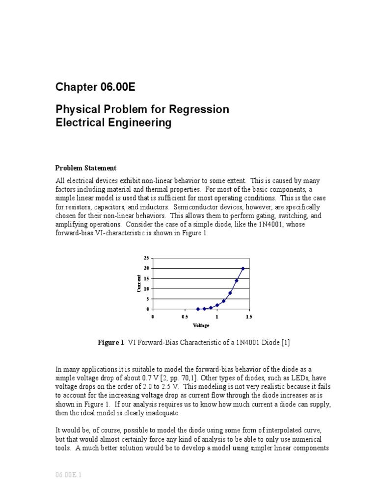 Chapter 06.00E Physical Problem For Regression Electrical Engineering | PDF | Diode | Regression ...