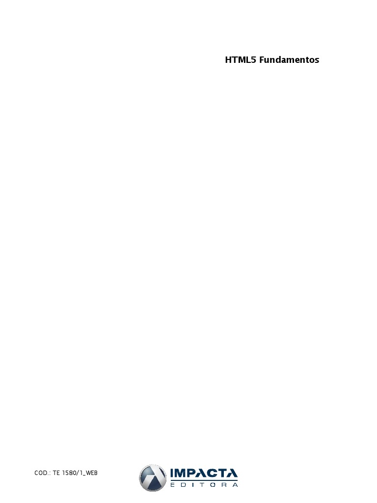 HTML5 Fundamentos | PDF | Html5 | Html