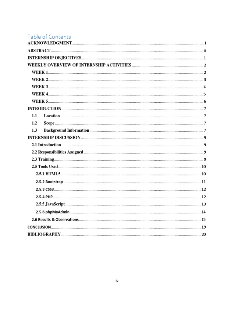 Internship Report on Website Design and Development | PDF | Bootstrap ...