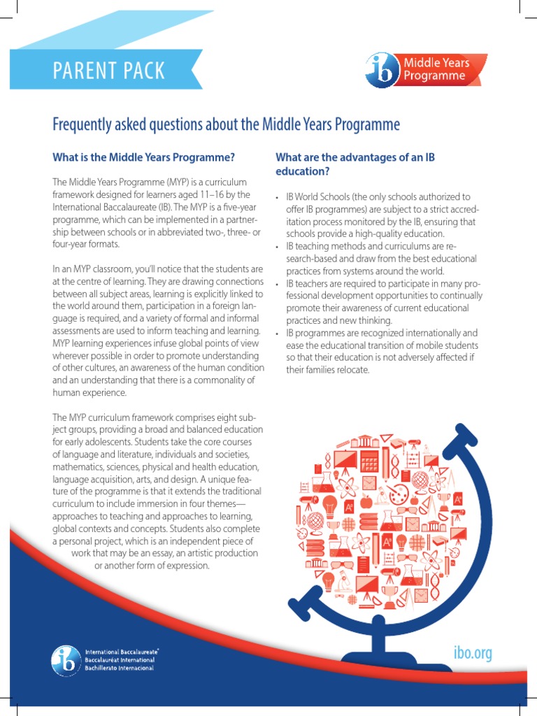 Parent Pack Faqs About The Myp | PDF | Curriculum | Educational Assessment