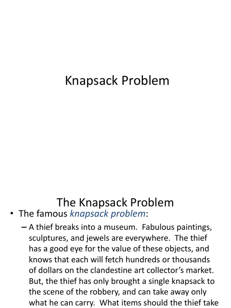 Fractional Knapsack Problem | PDF | Discrete Mathematics | Numerical ...