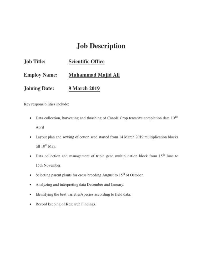 Breeder Job | PDF | Career & Growth | Wellness